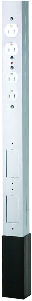 HUBBELL A259624D Service Pole Single-Sided, Rectangular, 2 Knockouts, 2 ...