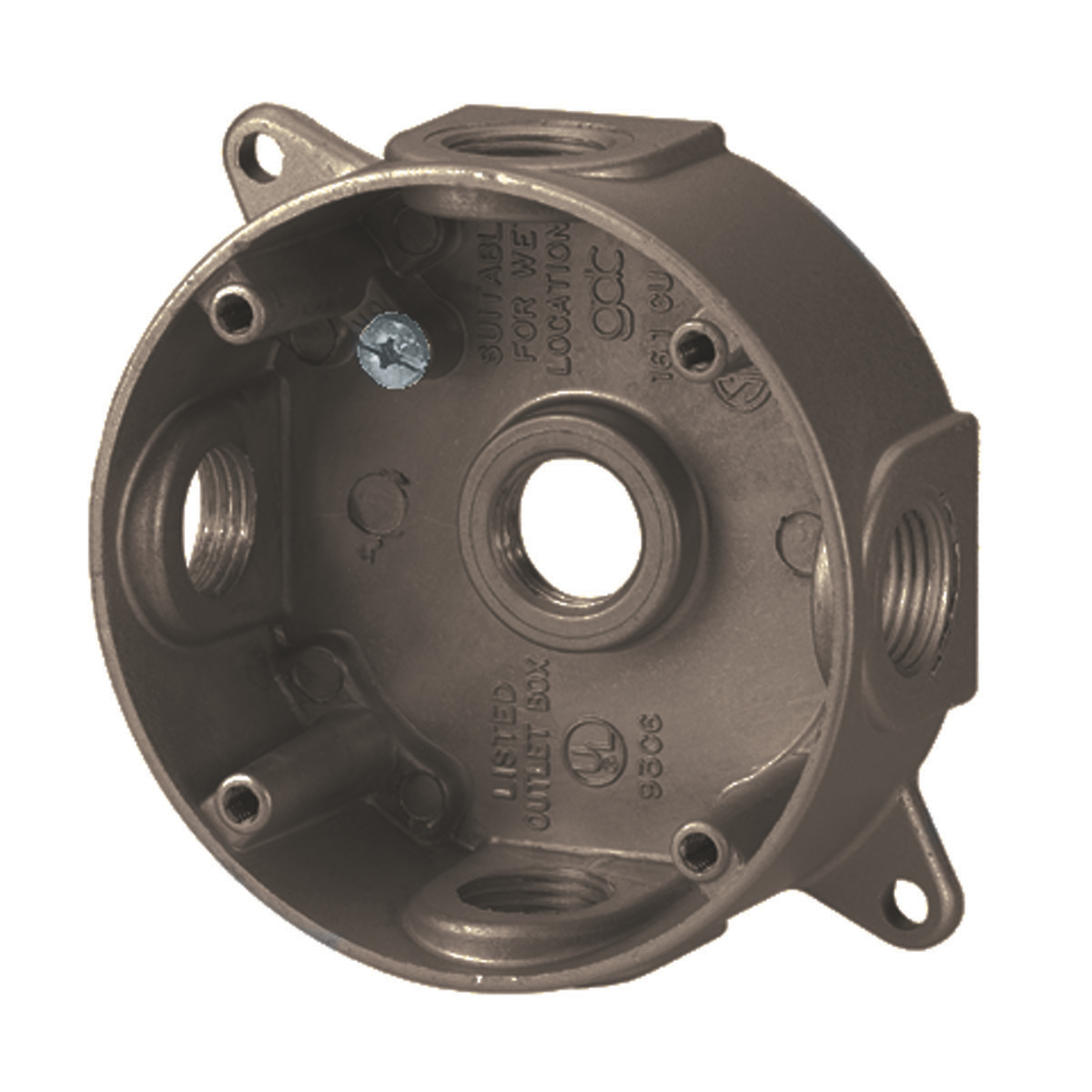 ABB S110BRCN Red Dot® Outlet Box Round, 5-Outlet Bronze