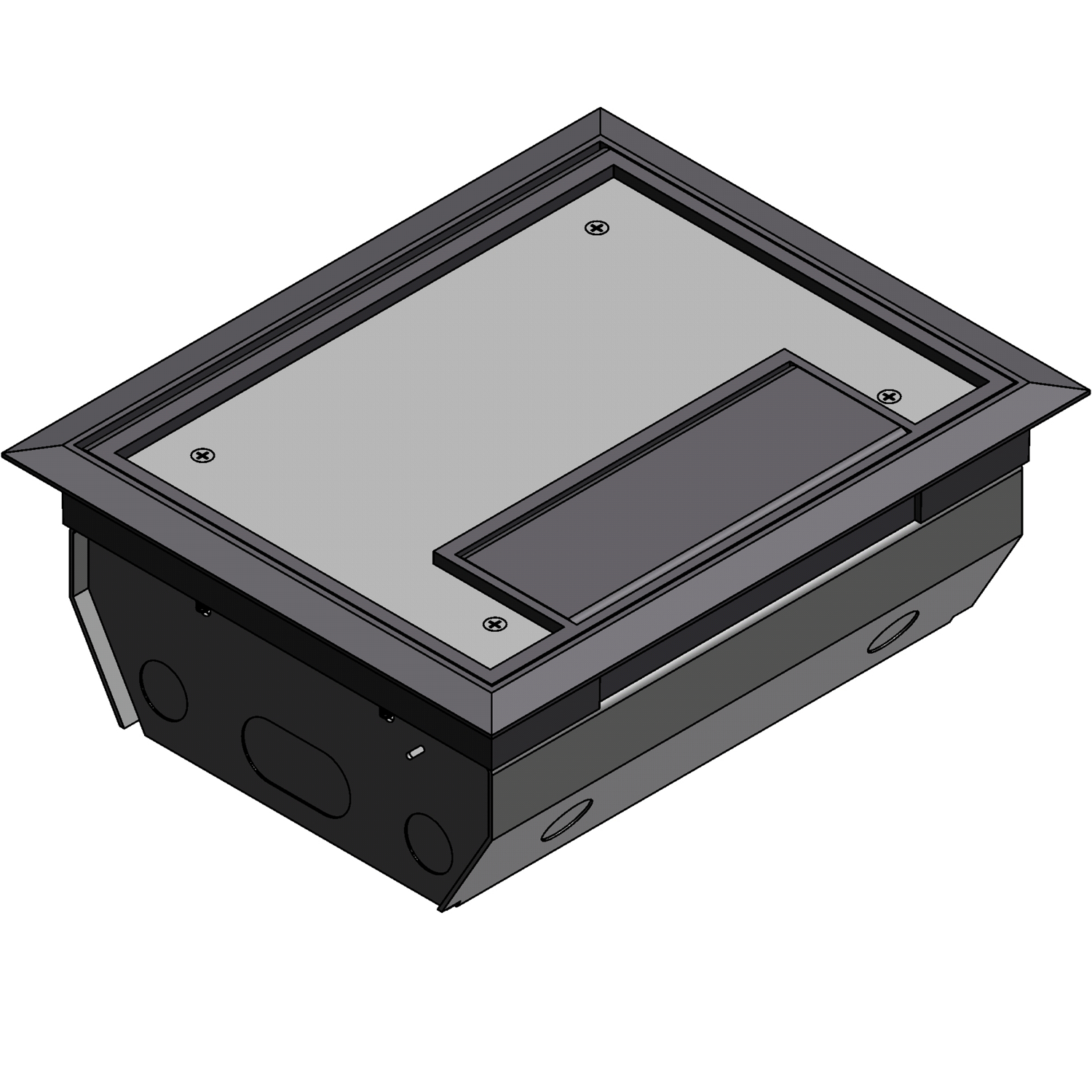 ABB AFM 6 GRY Steel City® Raised Access Floor Module 3-Compartment ...