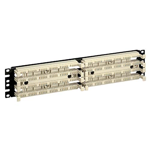 PANDUIT P110B100R2Y Pan-Punch® Category 5e Rack Mount Panel 3.47 in Hx ...