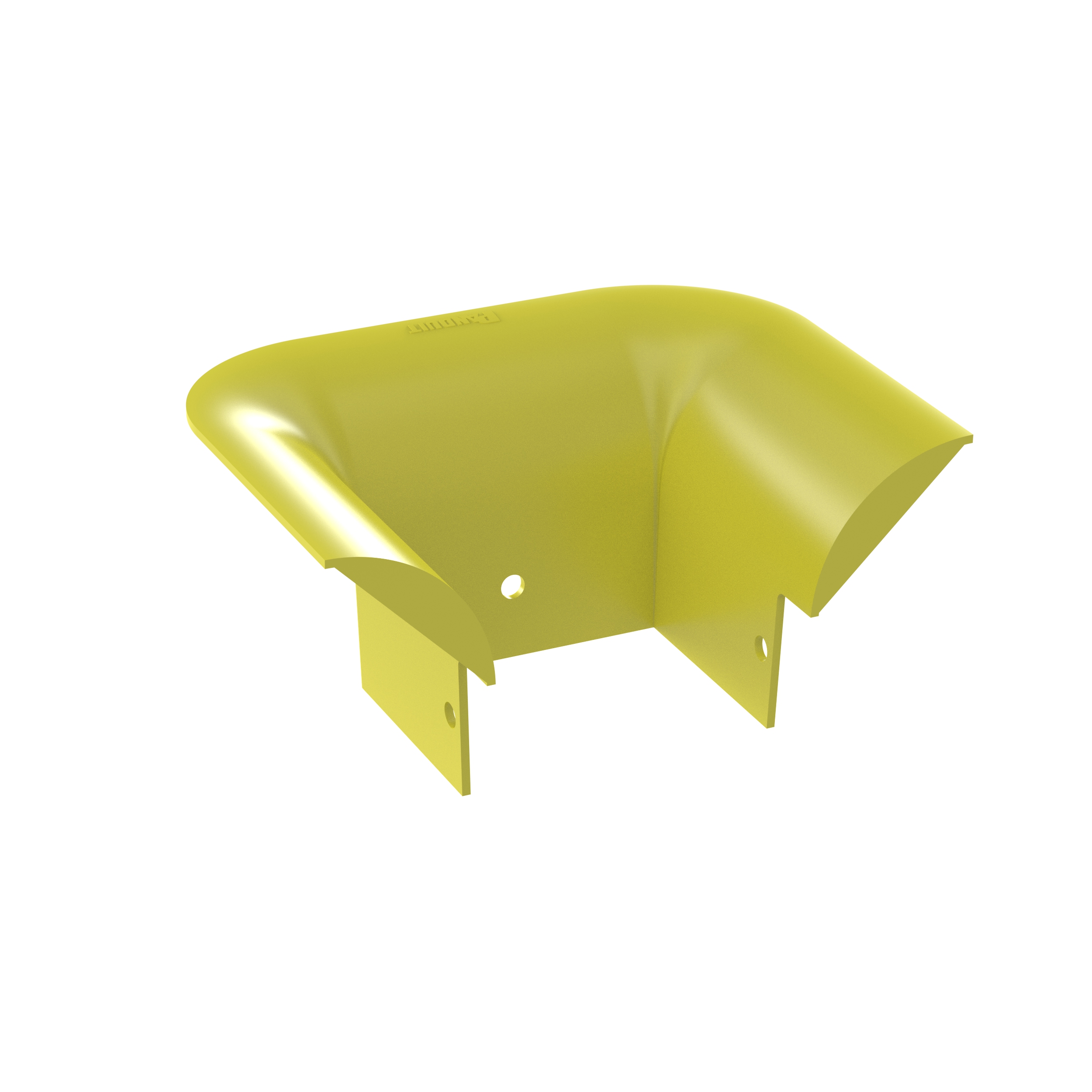 PANDUIT FTR4X4LYL 3-Sided Vertical Tee Trumpet Spillout, Yellow