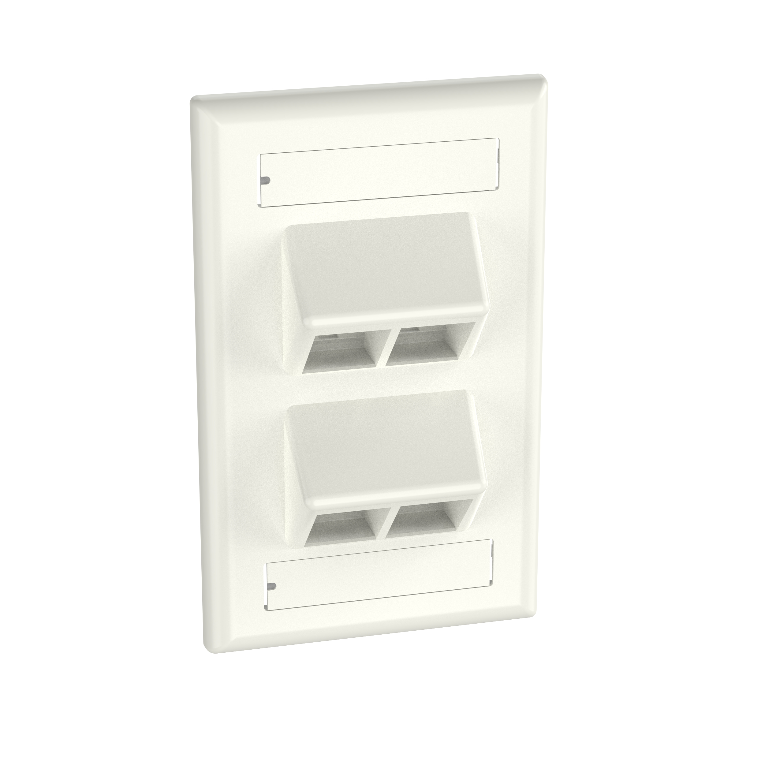 PANDUIT NK4VSFIW NETKEY 4 PORT SLOPED VERTICAL FACEPLATE