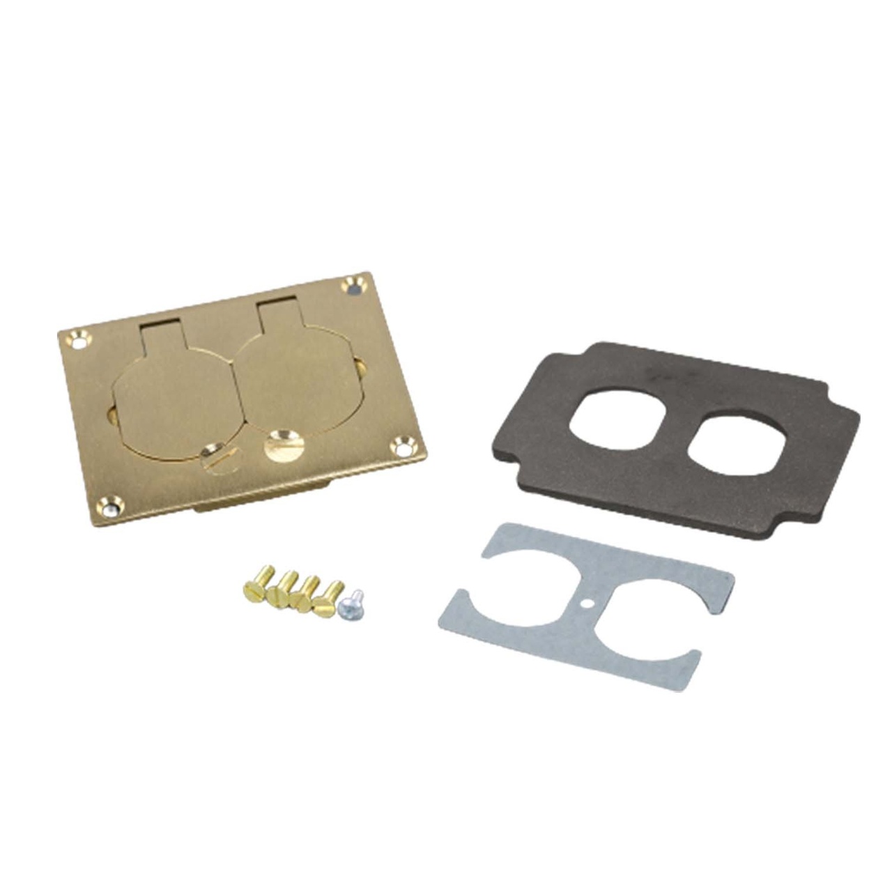 LEGRAND 828R Wiremold Floor Box Plate Floor Box 2 Outlets Brass ...