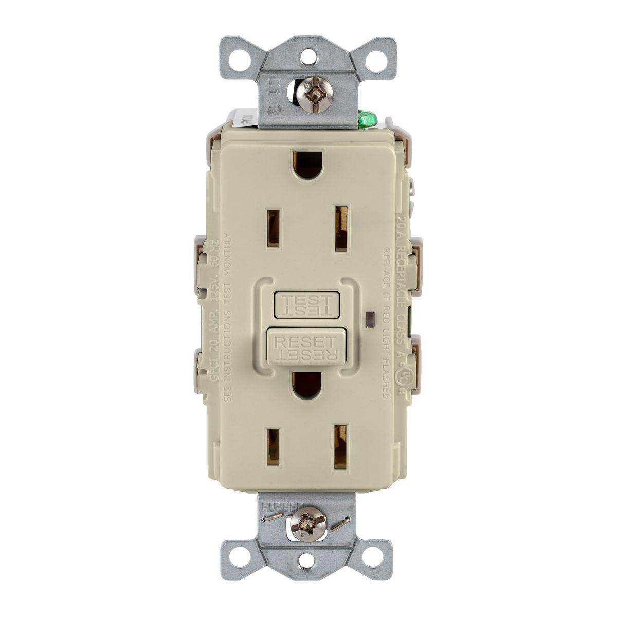 HUBBELL GFR15I 15A 125VCA PRS DDFT COMIVOIRE