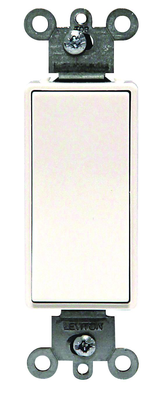 LEVITON 5691-CW Decora® Rocker Switch Rocker Switch 347 VAC, 15 A, Off ...